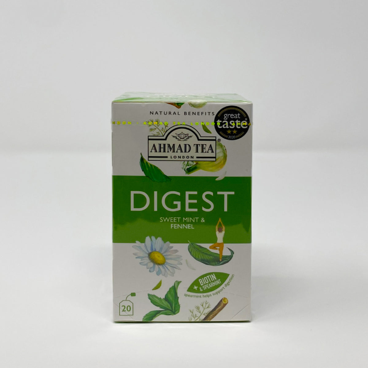 Ahmad green Tea Digest sweet mint & fennel 20 bags – Two Brothers Halal ...