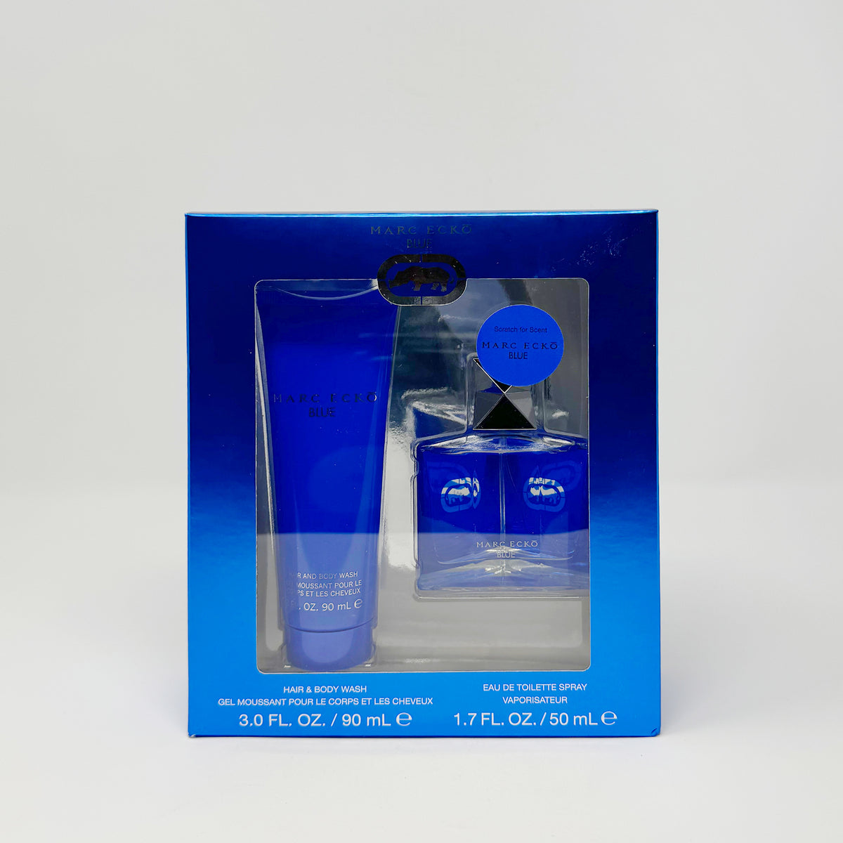 Marc Ecko blue set Perfume 50ml & Hair, Body wash 90ml – Two Brothers ...