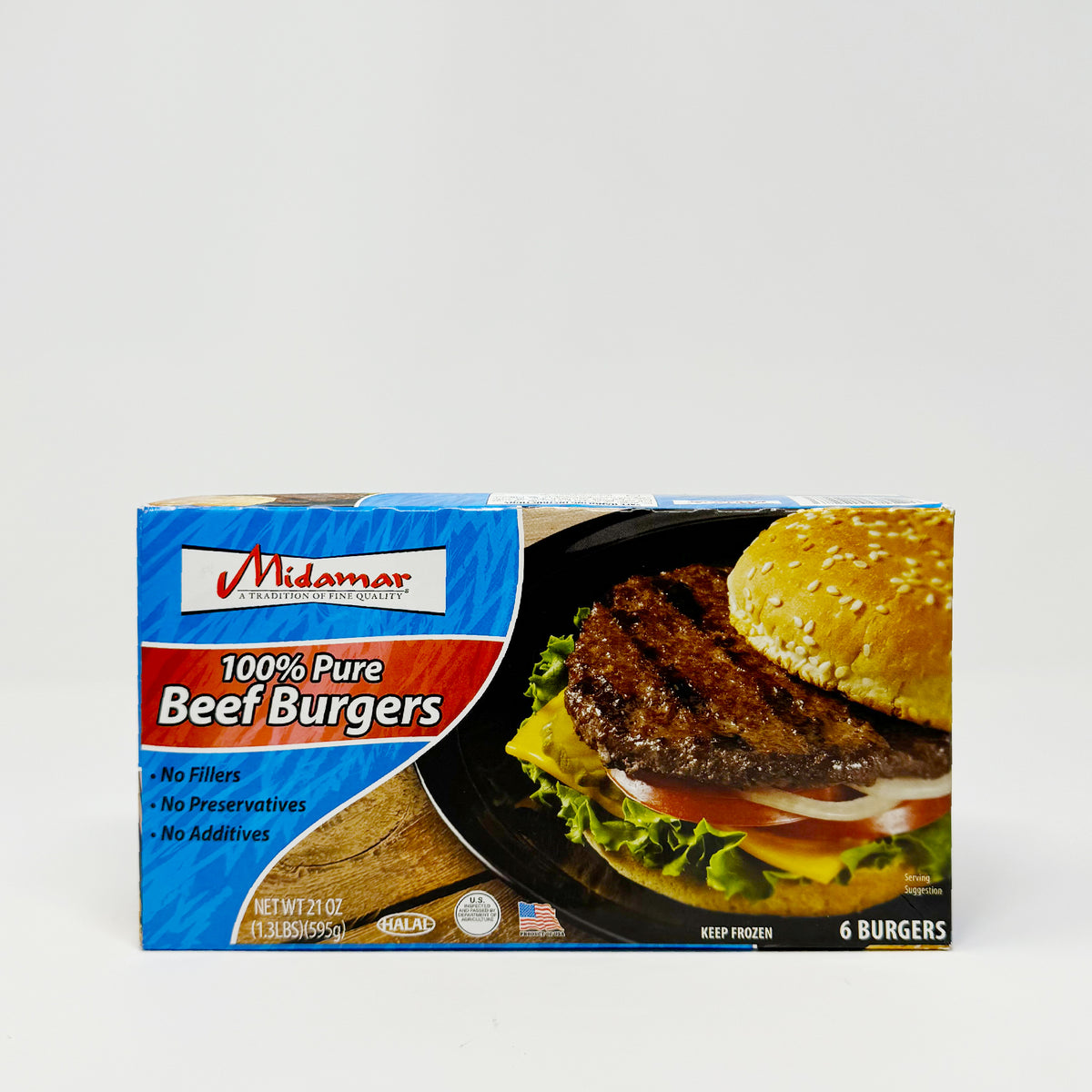 Midamar beef Burger 595g (In-Store Only) – Two Brothers Halal Market