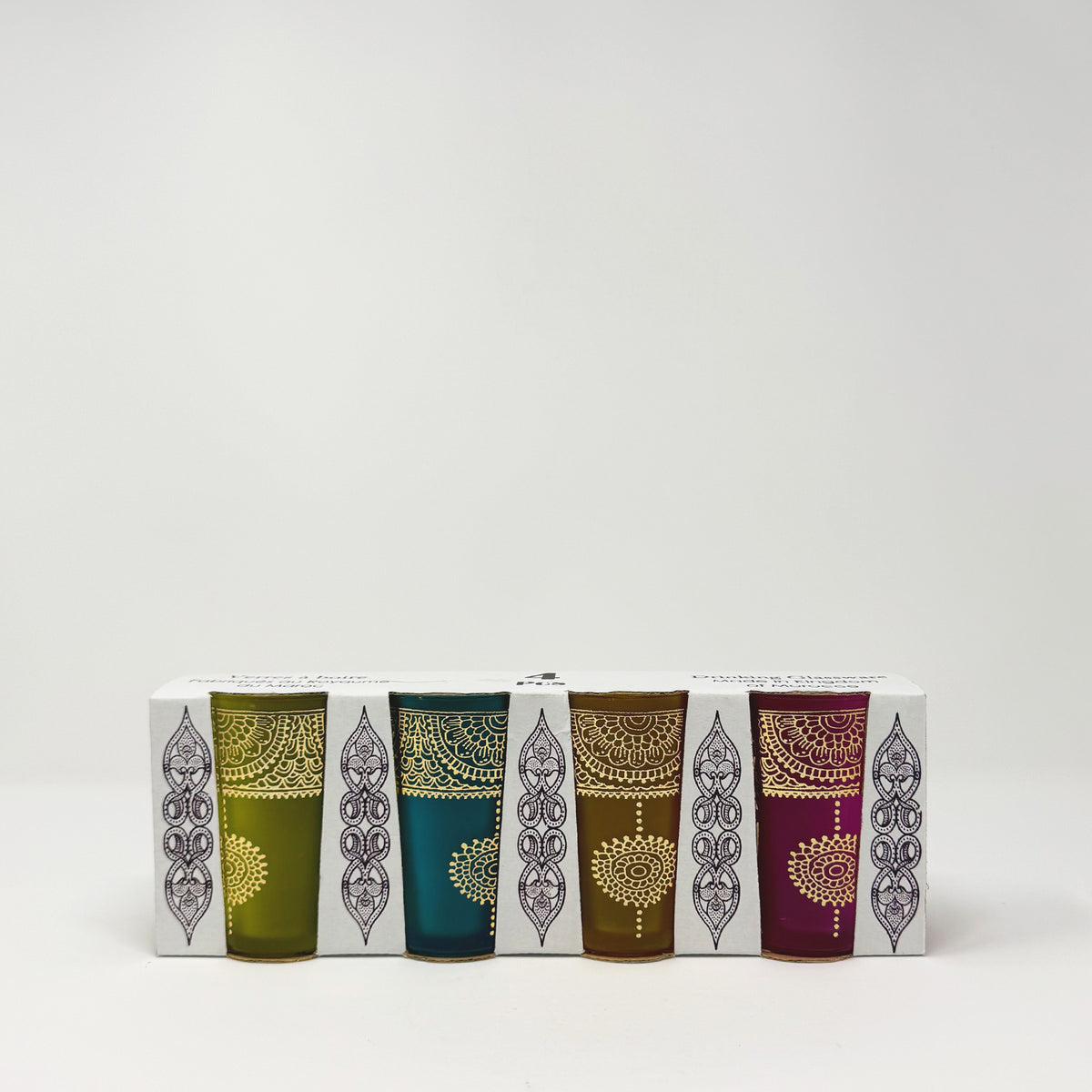 Moroccan tea cups Traditional collection 4-piece glass – Two Brothers ...