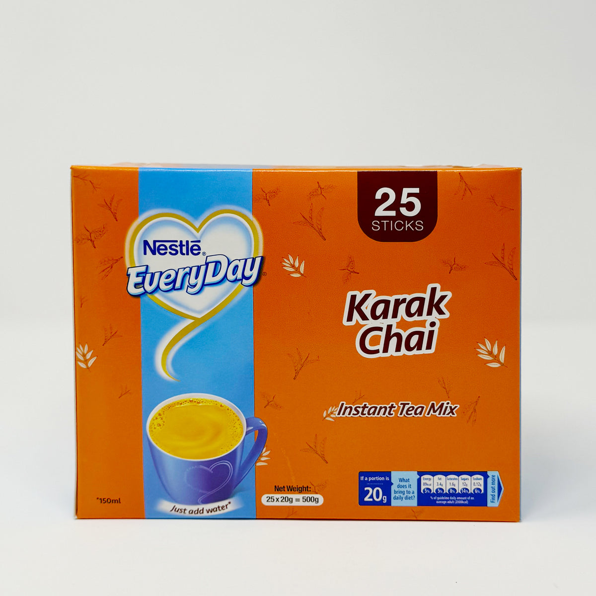 Nestle Everyday Karak Chai 25x 20 g =500g – Two Brothers Halal Market