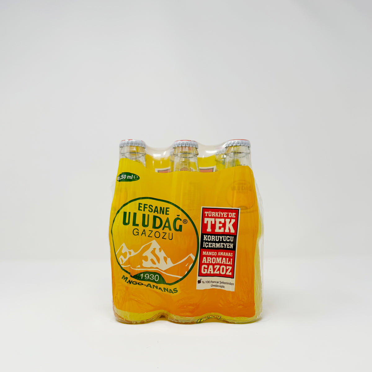 Uludag Mango Ananas Aromali Gazoz Flavored Glass 6x250 ml – Two ...